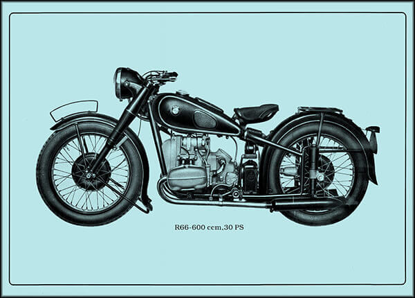 BMW R50/S Motorrad Poster