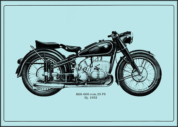 BMW R68 Motorrad Poster