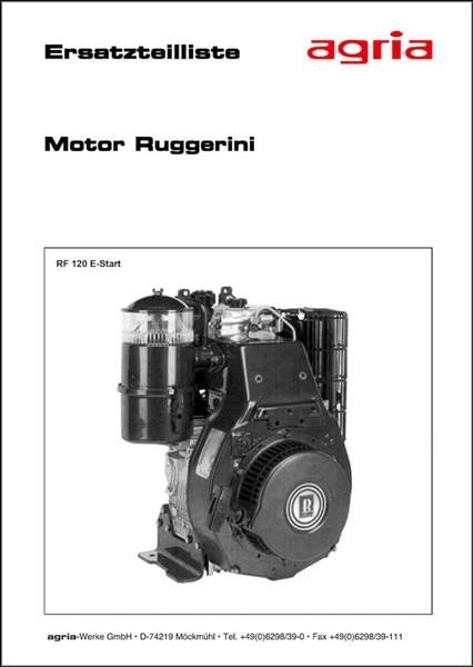 Agria Motor Ruggerini RF120 Ersatzteilliste