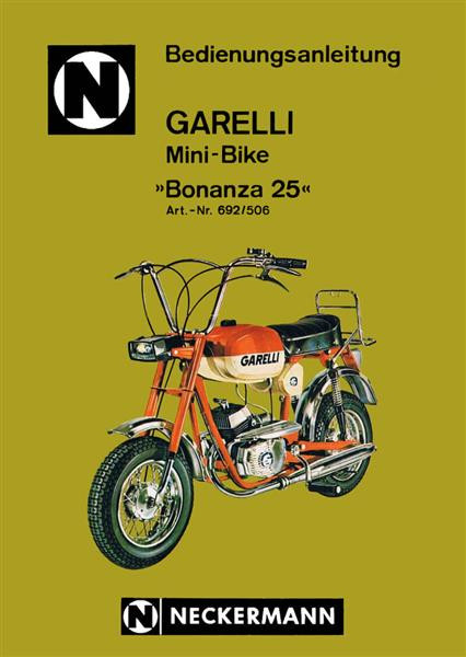 Garelli Bonanza 25 Mini-Bike Betriebsanleitung