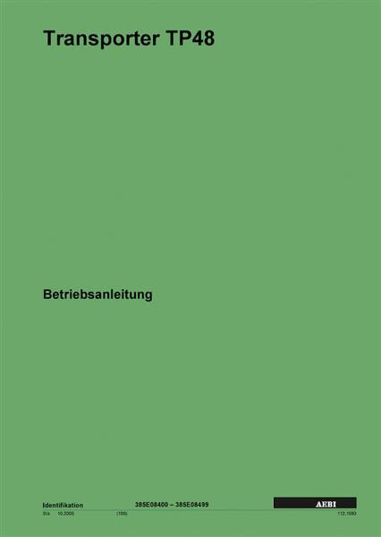 Aebi TP48 Betriebsanleitung